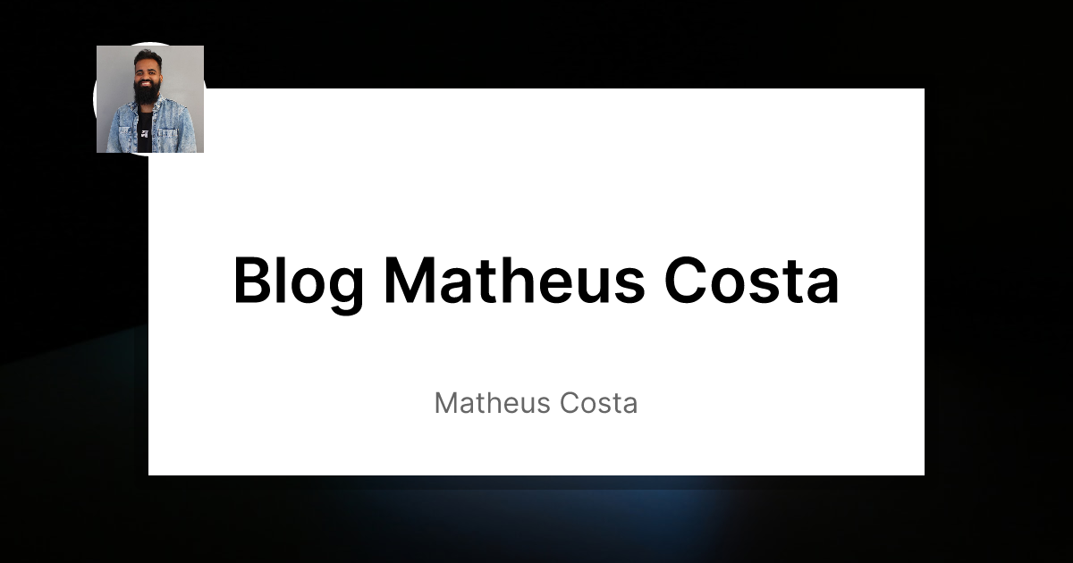 Blog Matheus Costa